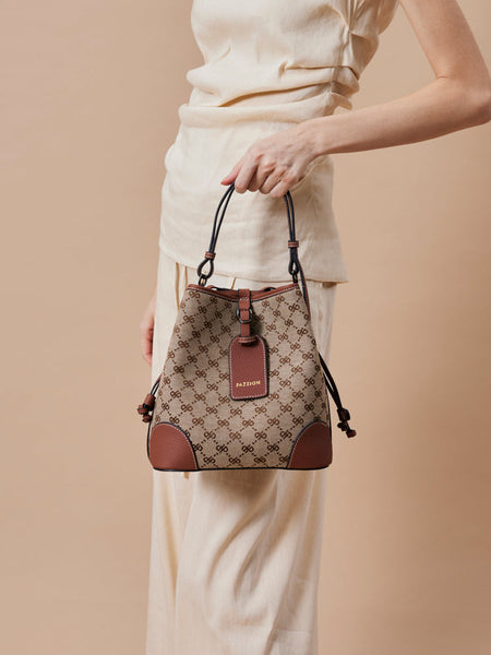 Hedi Monogram Bucket Bag – PAZZION